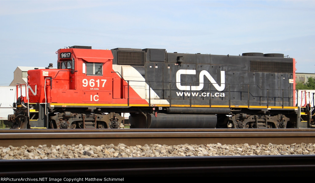 IC 9617 - Rebuild/repainted with a red cab after a fire a few years ago.